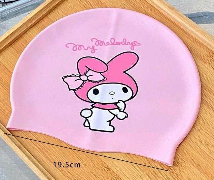 Шапочка для плавания My Melody силиконовая маленькая детская для бассейна на обхват головы 48-54