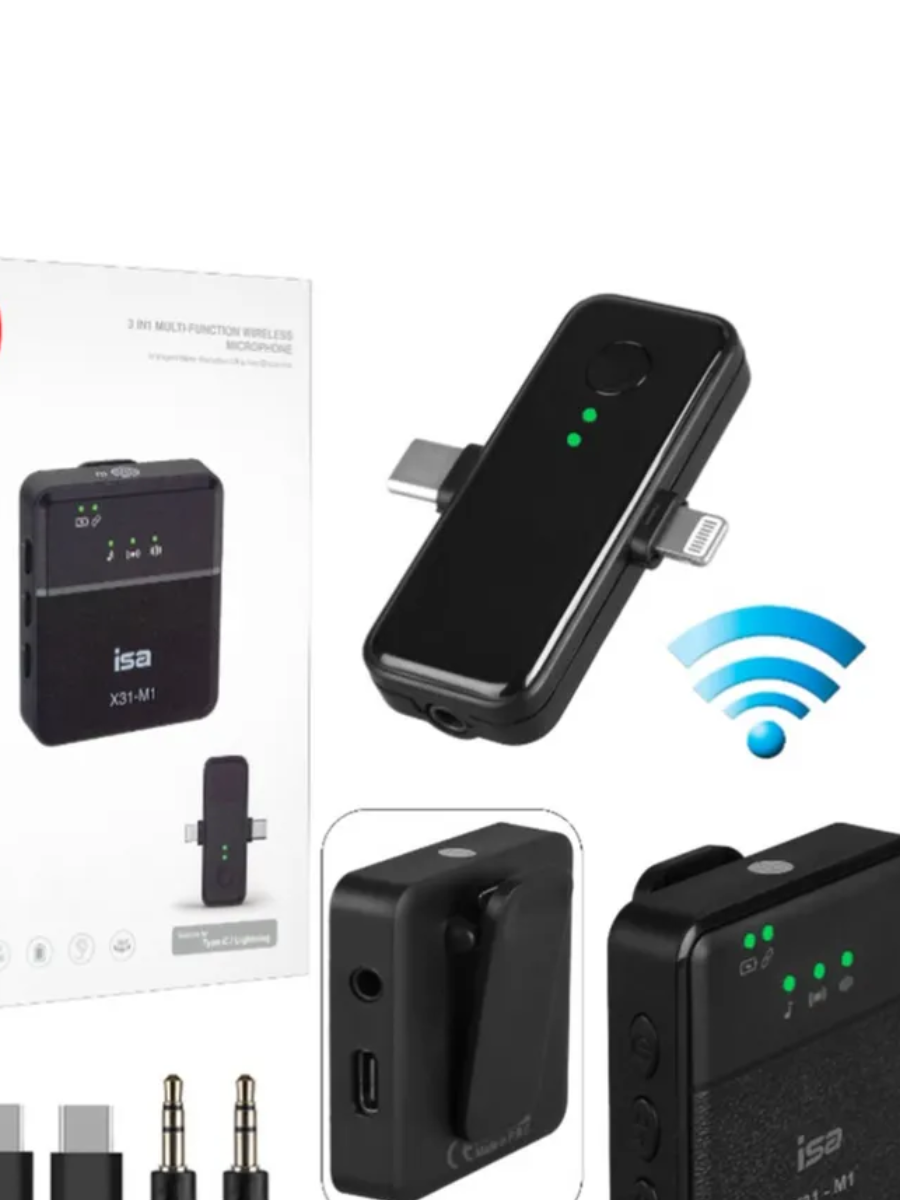 Беспроводной микрофон Type-C+Lightning X31-M1, 2 микрофона, шумоподавление