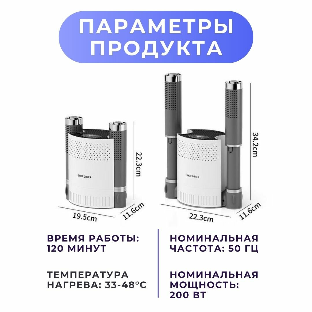 Электрическая сушилка для антибактериальной сушки обуви Сушилка для обувиУФ-сухая обувьмногофункциональная, настенная,