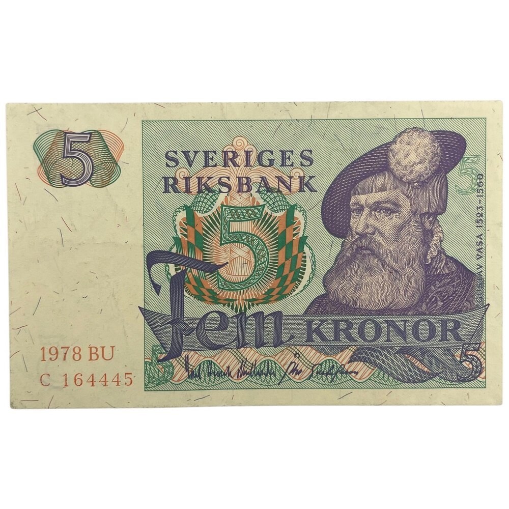 Швеция 5 крон 1978 г. (Серия BU C)