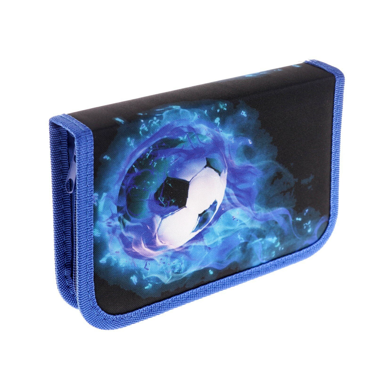 Пенал Сима ленд "Мяч" 13x19.5 см, школьный, 1 отделение, на молнии