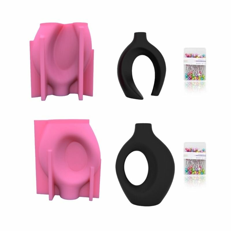 Набор из 2 стильных силиконовых форм для цветочных горшков, бетонных форм, простых цементного материала вазы