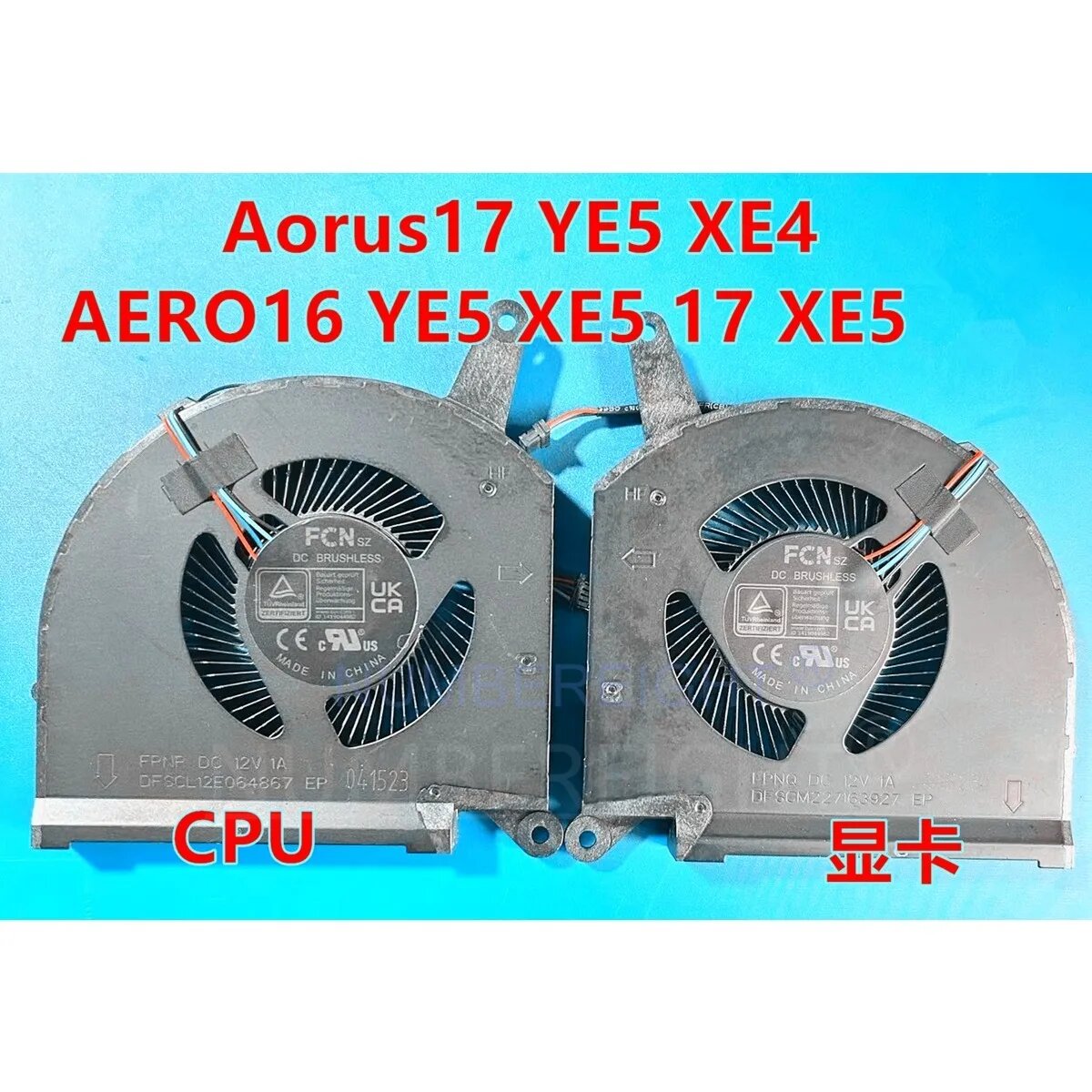 NUMBEREIGHT Охлаждающий вентилятор для Gigabyte AORUS 17 CPU GPU FAN