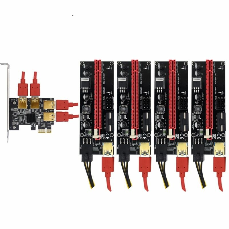 PCI-E 1X-16X Разветвитель с USB 3.0