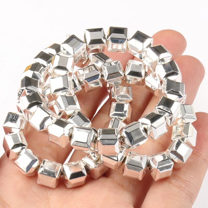 Бусины из гематита TTUIJI 3-8 мм золотистые/серебристые Серебряный, 4mm 111pcs beads, silver