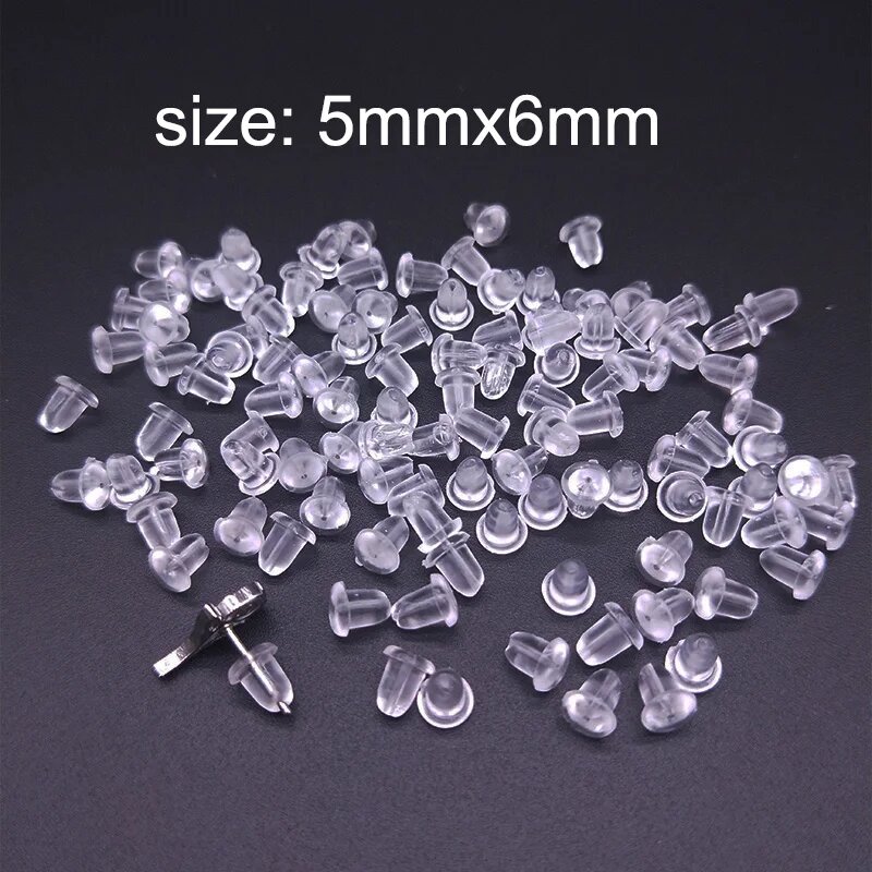 Силиконовые заглушки для сережек SMYXY 100 шт. bullet 5x6mm