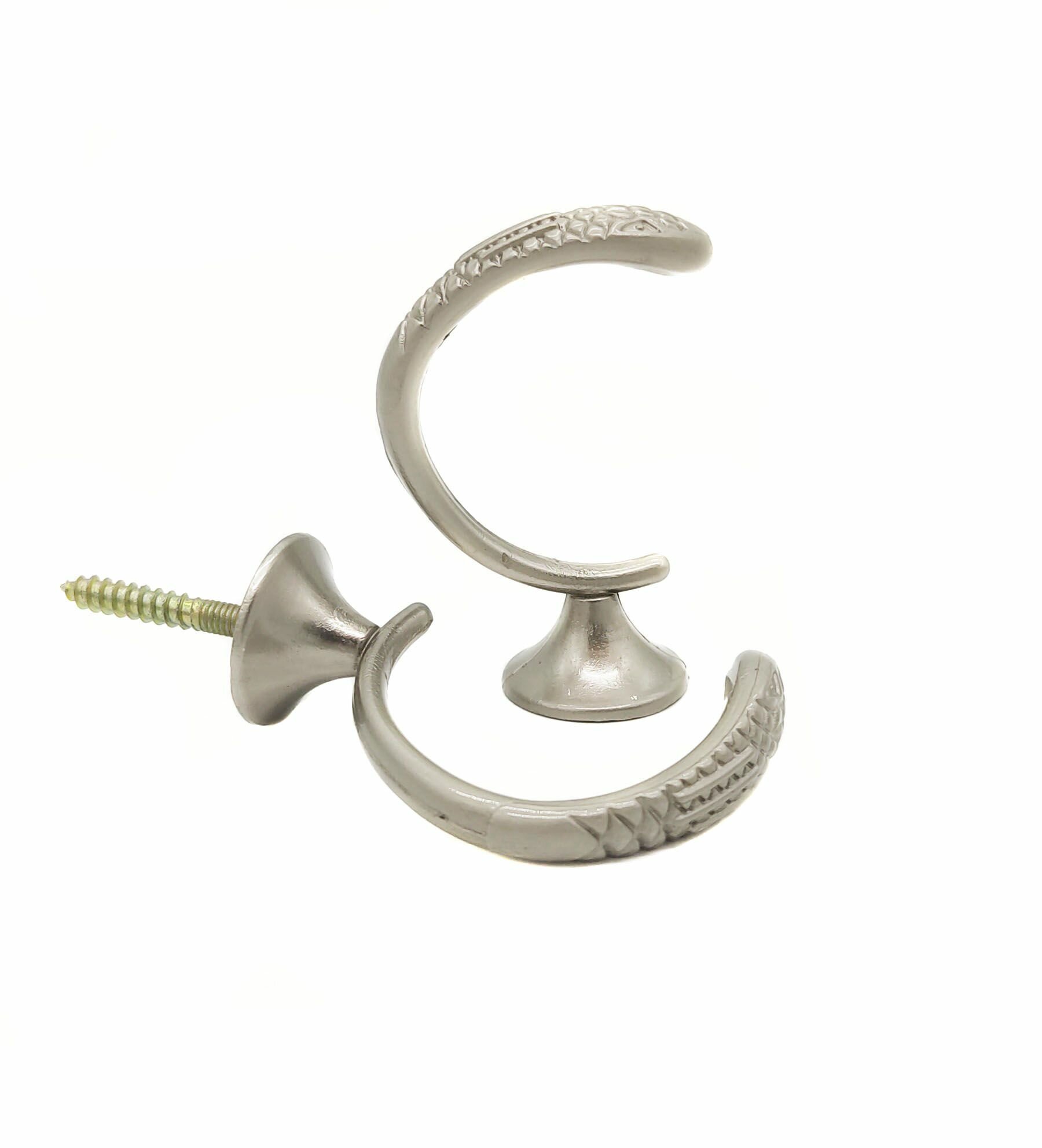 Крючок Кобра для одежды/подхватов штор, хром матовый, 2 шт.