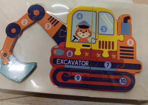 *Набор д/творч(Омега) 3DПазл Строительный транспорт Экскаватор (BM-107-Excavating)