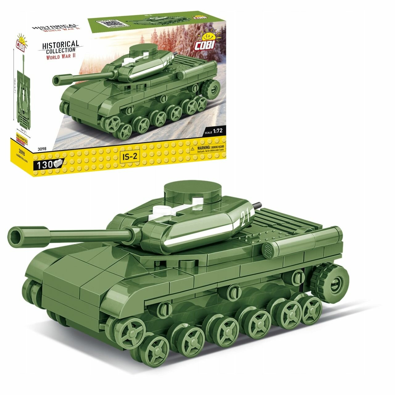 Конструктор пластиковый Cobi IS-2 - Модель танка ИС-2 - 130эл. - Коби 3098