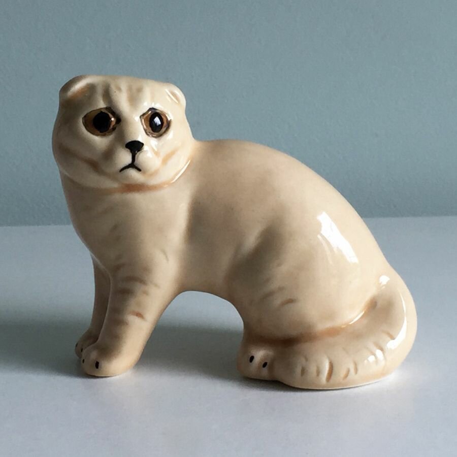 Фаянсовая скульптура Скоттиш палевый mini