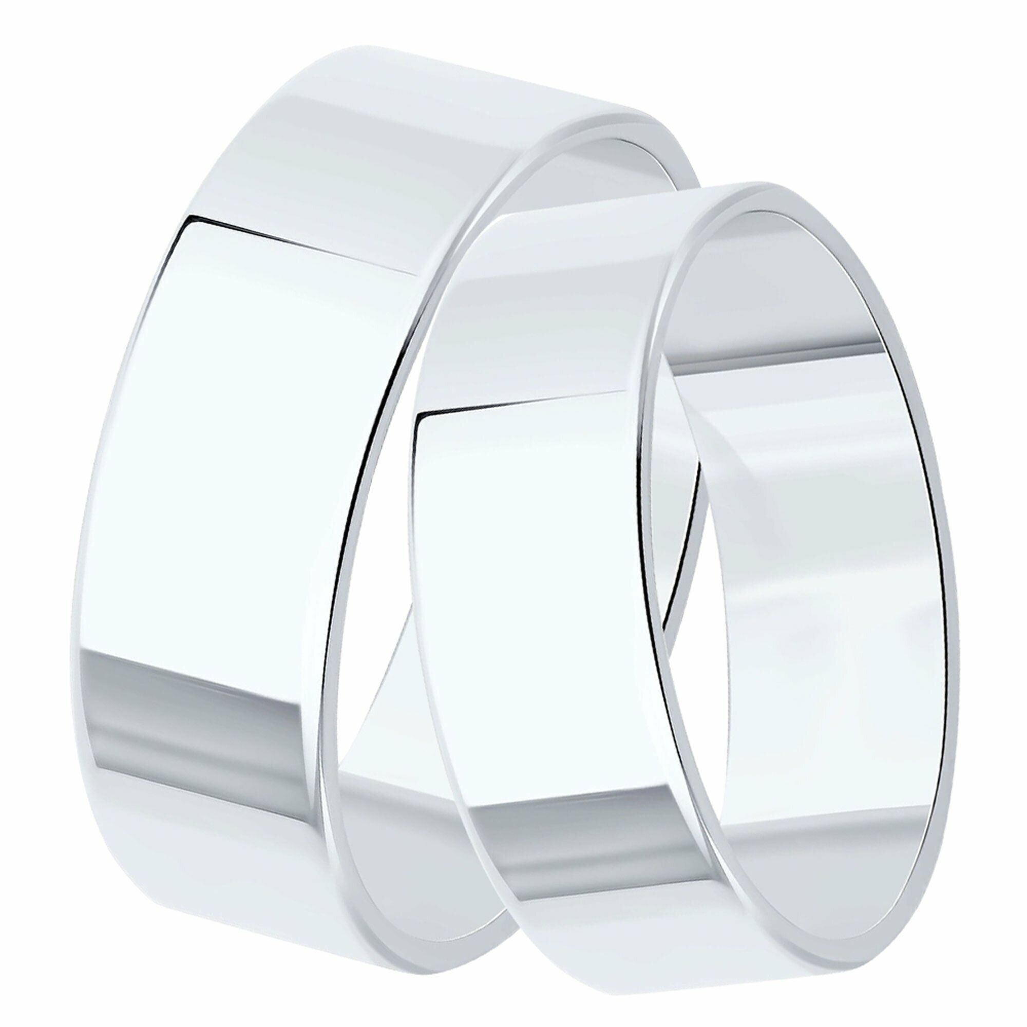 Кольцо обручальное, серебро, 925 проба, родирование