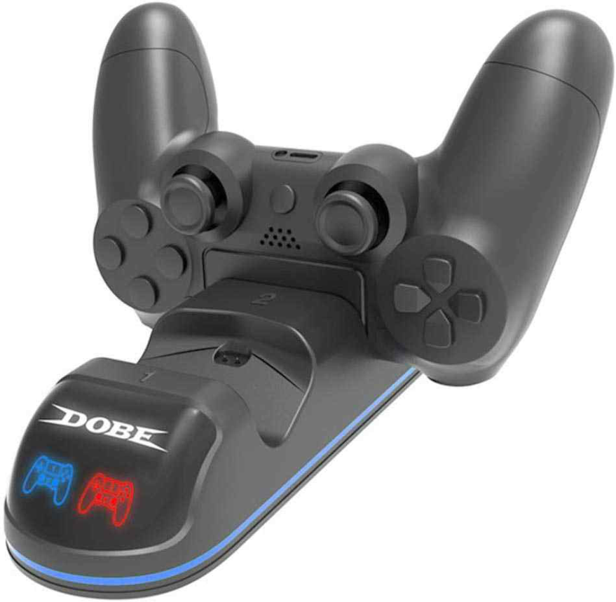Зарядная станция DOBE для 2-х контроллеров PS4/Slim/PRO с синими индикаторами