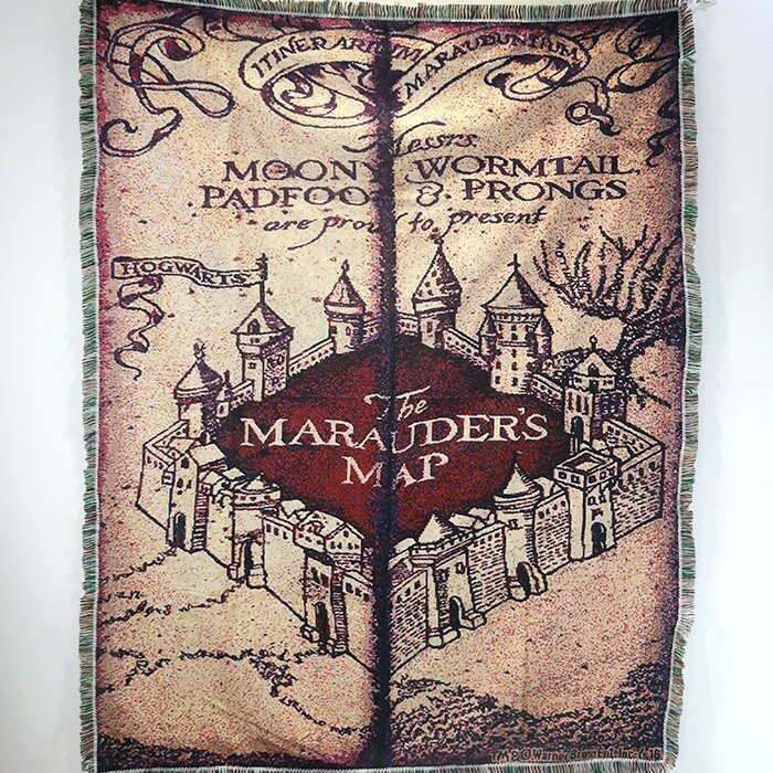 В наличии оптом Гобелен Гарри Поттера, настенное украшение, винтажный диванный плед, висячий тканевый плед, европейский стиль ковра иллюстрация