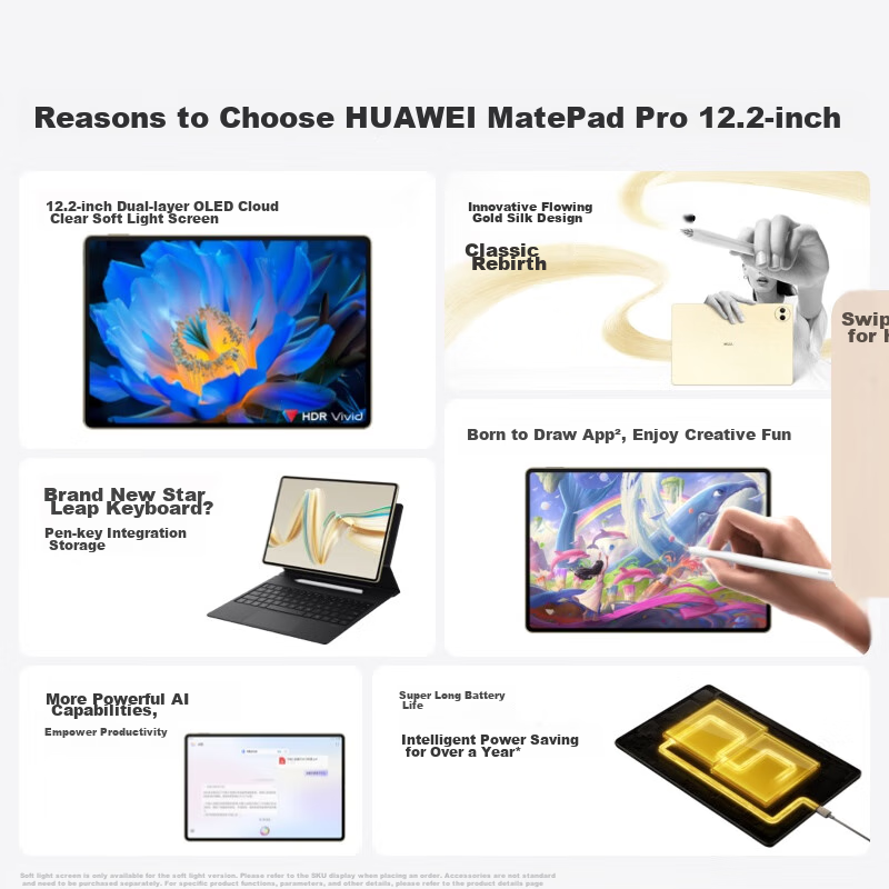 Планшет HUAWEI MatePad Pro 12.2" Soft Light Edition, OLED, 12+512GB WIFI, White, MRO-W00