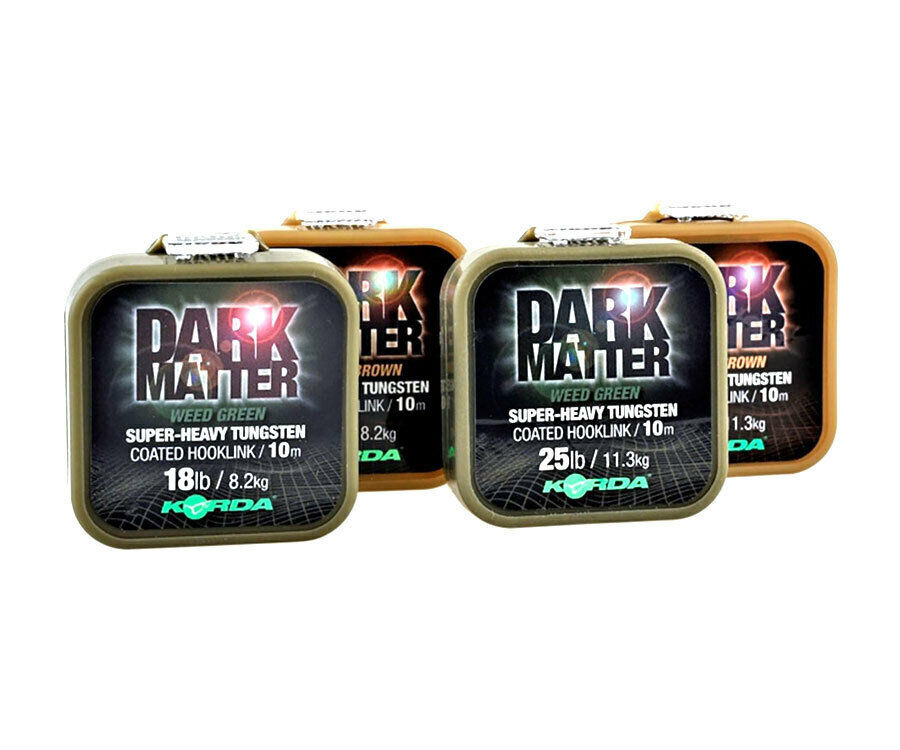 KORDA Поводковый материал Dark Matter Tungsten Coated Braid Gravel Brown 25lb 10м