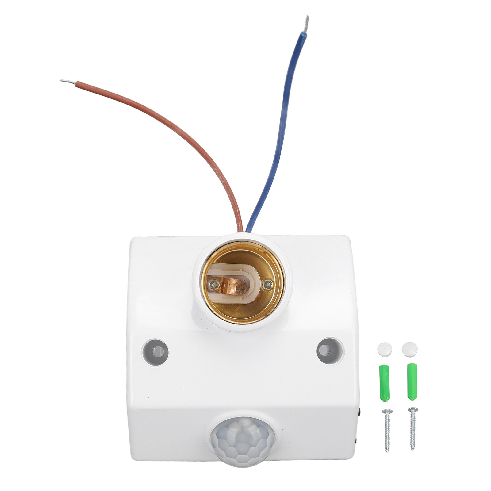 E27 Патрон лампы с датчиком движения, Индукционное управление человеческим телом для гаража, подвала, крыльца, прачечной, освещения шкафа, 90-240 В, энергоэффективное, PIR-датчик, автоматическое включение/выключение