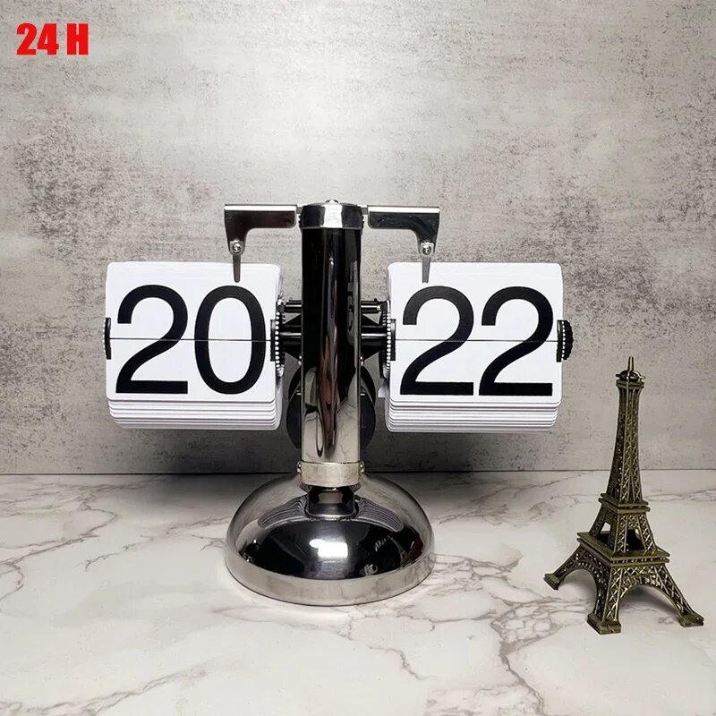 Винтажные настольные часы-раскладушки, 24H White