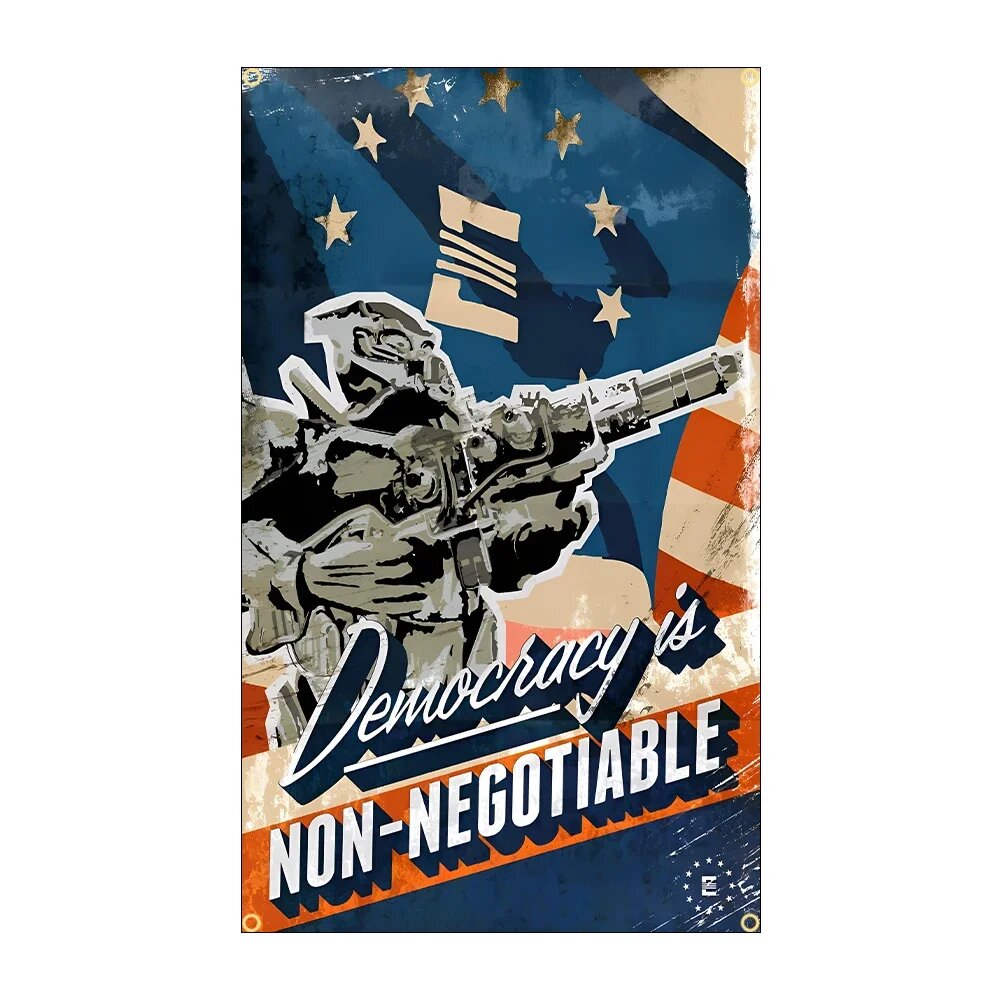 Флаг Democracy is Non-Negotiable 60x90 см, 4 люверса