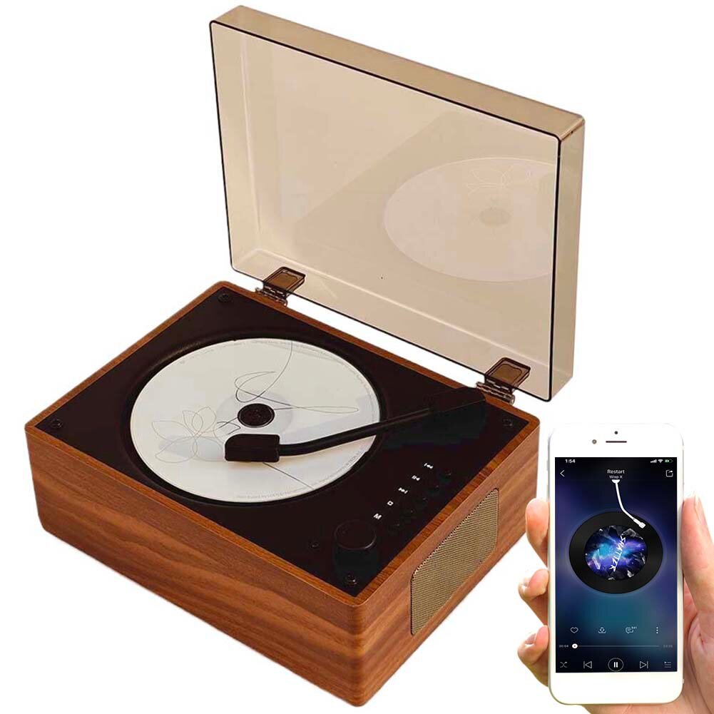 Портативный проигрыватель компакт-дисков, перезаряжаемый Bluetooth-совместимый музыкальный проигрыватель 5.0 с пультом дистанционного управления