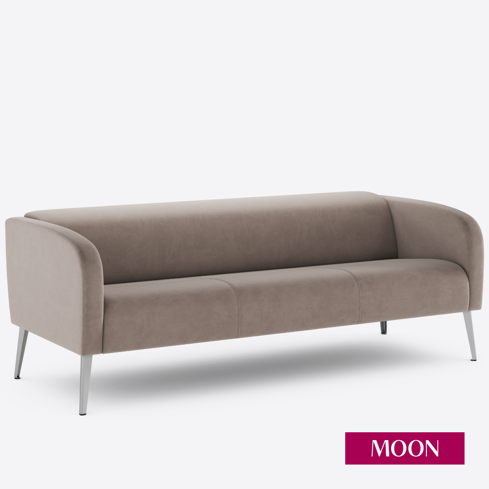 Диван MOON 151 велюр бежевый, нераскладной, 192*84*70, эксклюзивная высокоэластичная пена (UniqFoam)