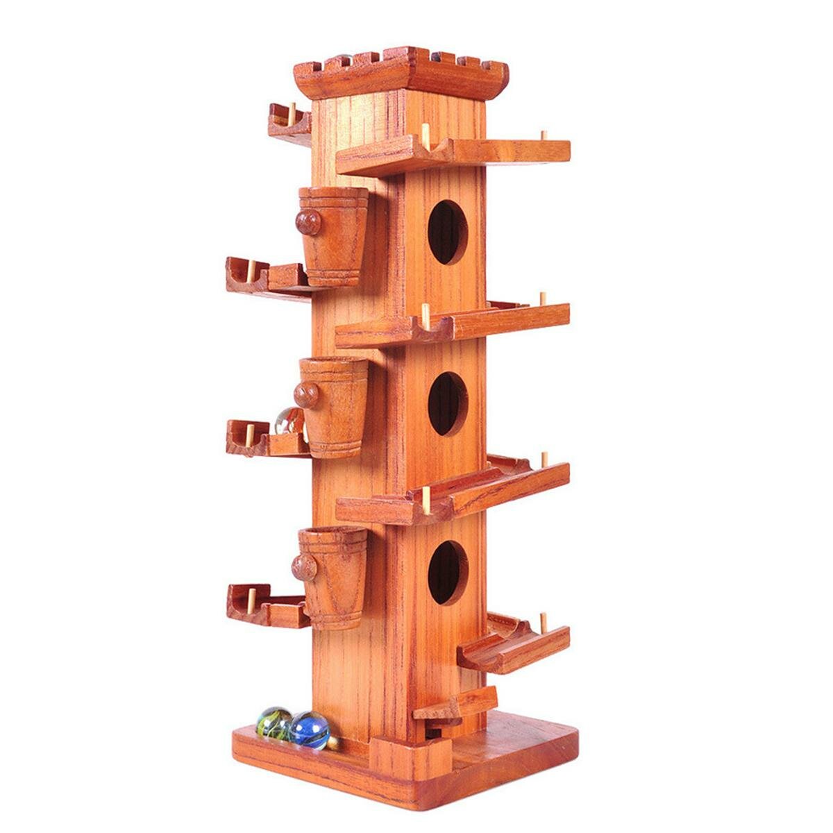 Childrenworld забавная игра-бег с шариками из мрамора, деревянная башня, строительная трасса, обучающая детская игрушка