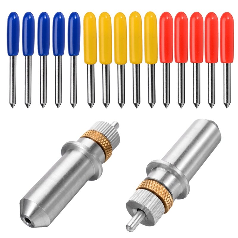 17 шт./комплект 30/45/60 градусов для режущего плоттера Roland, лезвия для винилового резака + держатель, лезвия для плоттера Refine Rabbit Redsail