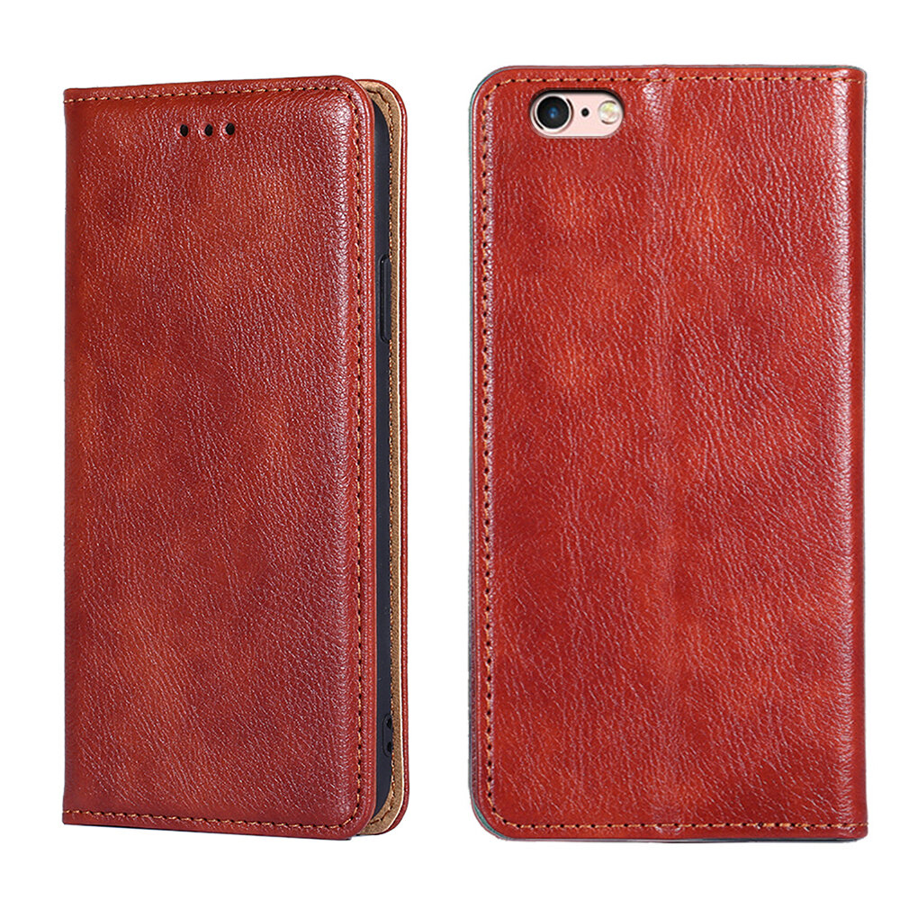 Чехол-книжка MyPads для Apple iPhone 6 / 6S, Имеется магнитная застёжка (коричневый)