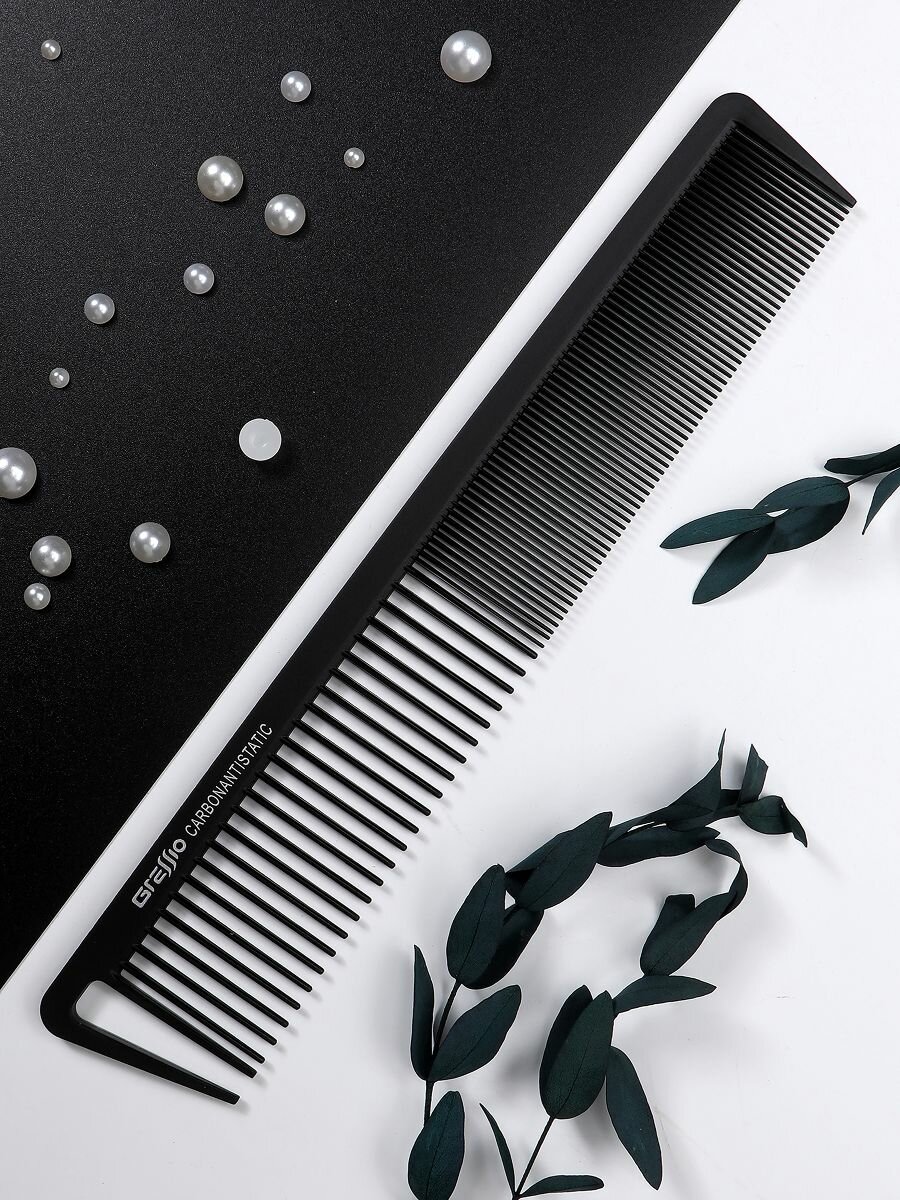 Gressio Расческа гребень парикмахерский карбоновый для окрашивания и стрижки волос