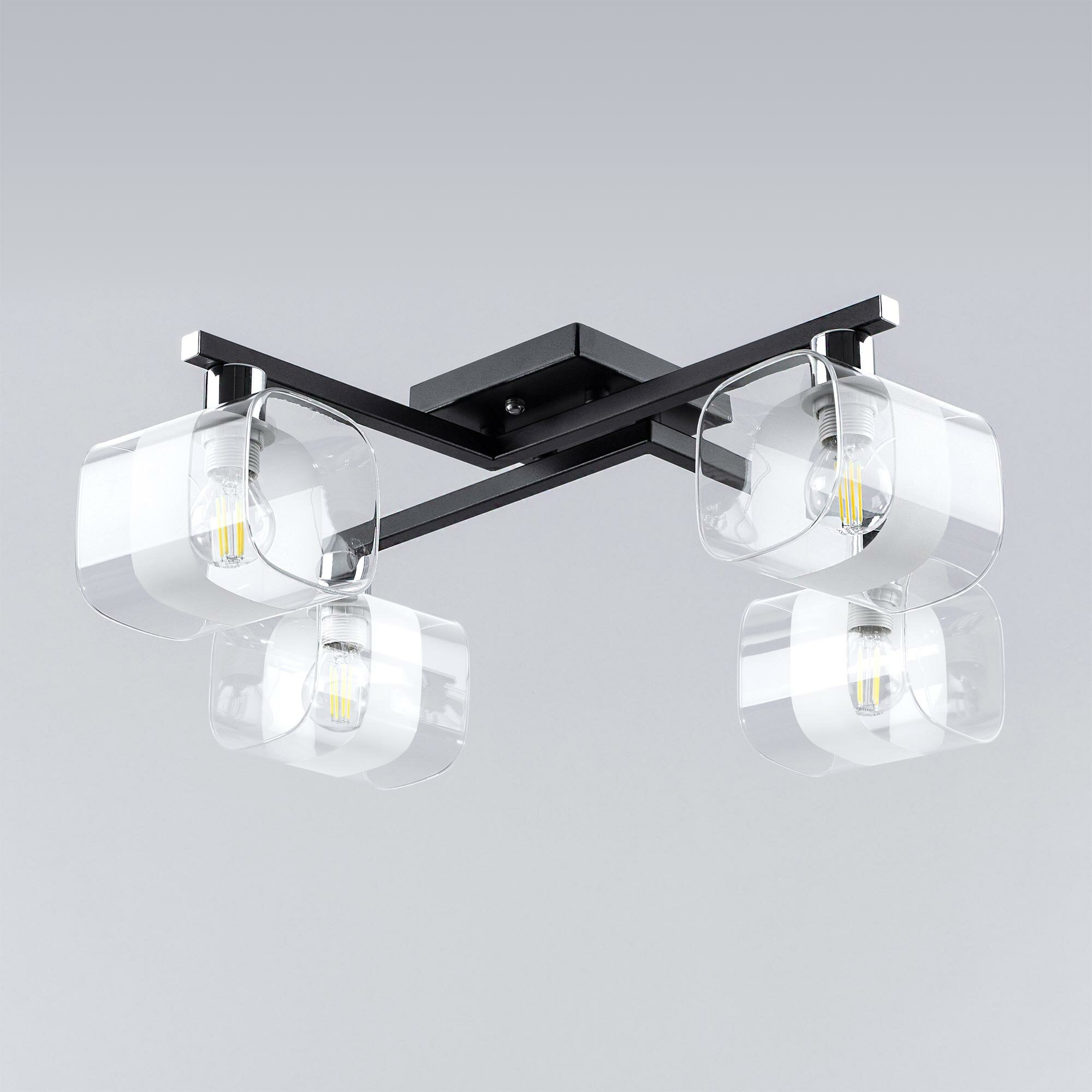 Люстра для дома потолочная Citilux Вирта CL139145, цвет арматуры черный