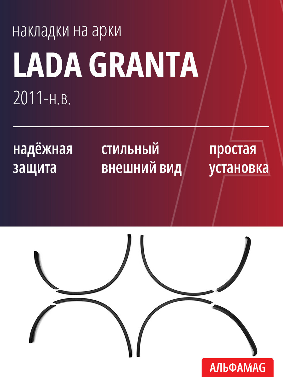 Защитные накладки на арки кромки крыла LADA Granta (2011-н. в.)