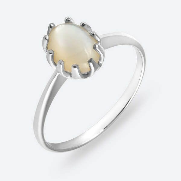 Кольцо тонкое, серебро, 925 проба, родирование