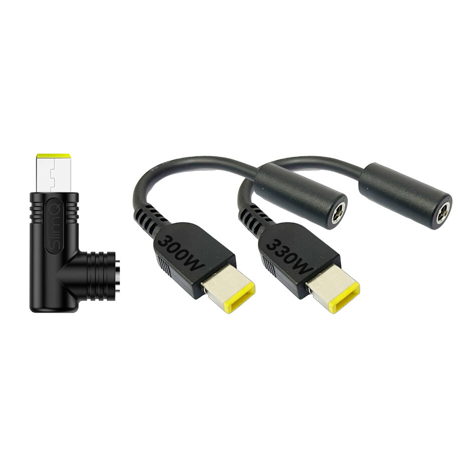 Набор переходников SlimQ DC → Lenovo (до 330W) — комплект 3 адаптеров для ноутбуков Lenovo Legion / ThinkPad