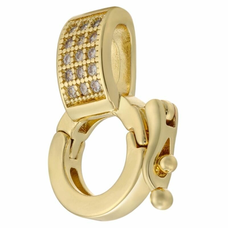 Подвесная пряжка с микро-инкрустацией-золото