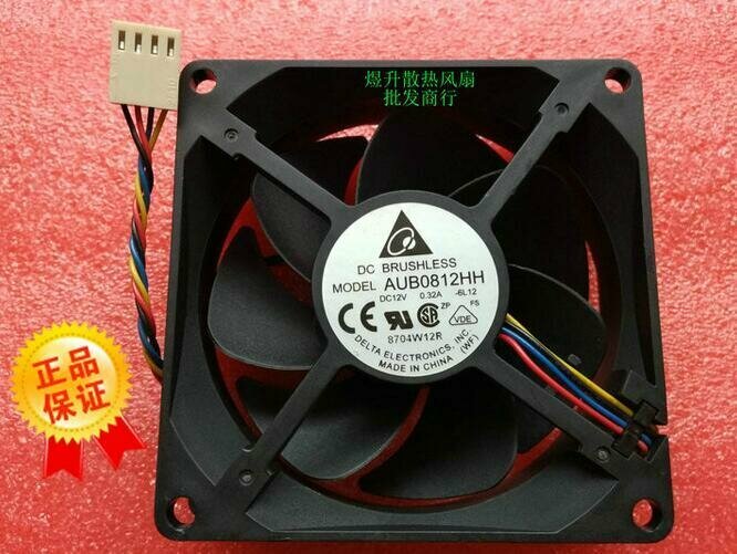 Оптовая торговля Оригинал AUB0812HH DC12V 80*80*25mm 0.32A Delta 8025 4-line Temperature Control CPU Case Вентилятор охлаждения