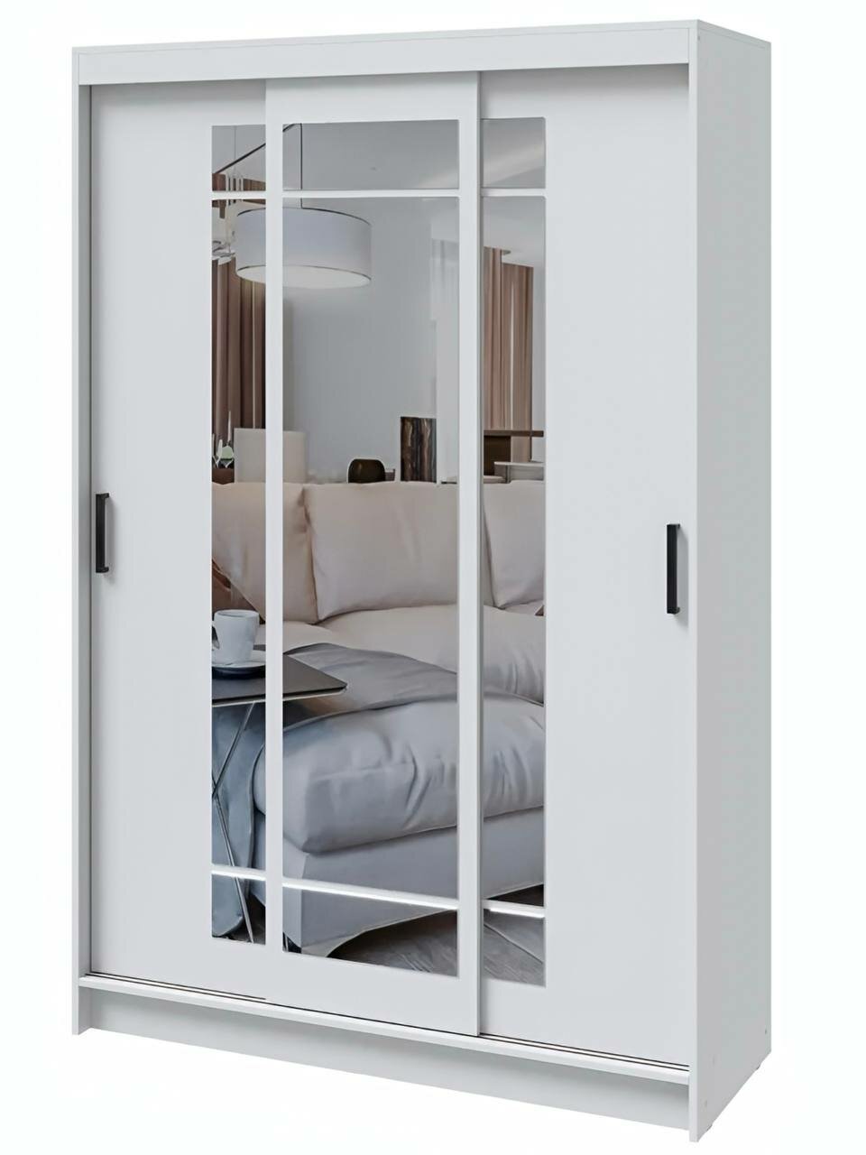 Шкаф-купе ТАЙМ-4 белый ЛДСП 1310х2000х502 мм для дома и дачи