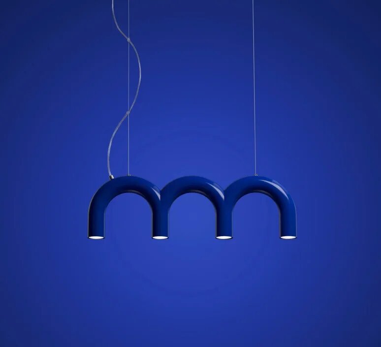 Люстра HomeLover Oblure Arch LED черная, белая, оранжевая, синяя