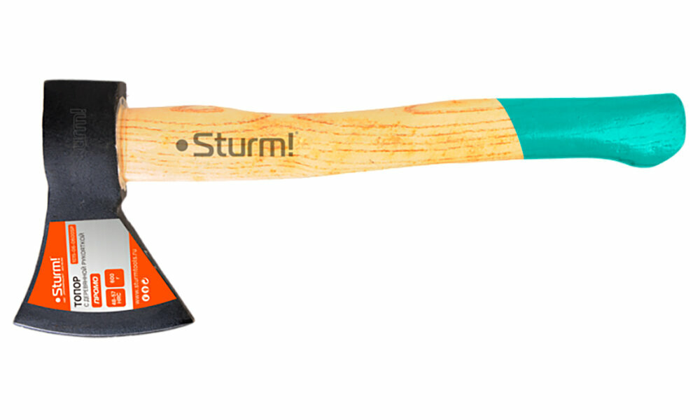 Топор Sturm! Промо, 600 г, деревянная рукоятка, кованая сталь (1015-06-0600SP)