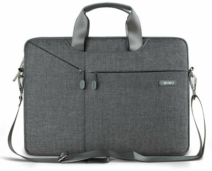 Сумка для ноутбука мужская, женская WiWU City Commuter Bag для MacBook Air / Pro / Retina 13.3 дюймов - Темно-серый
