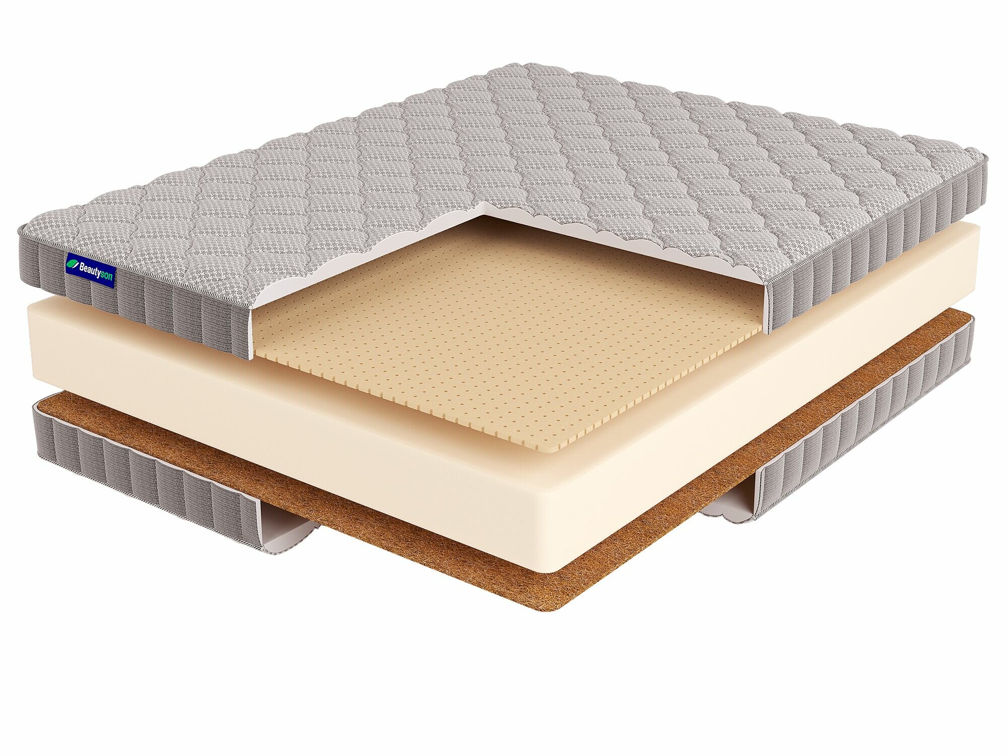 Матрас Beautyson Roll Foam 14 Balance 80х200 высота 16 см анатомический средней жесткости кокосовый латексный