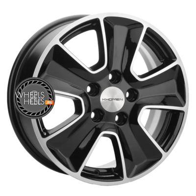 Диск автомобильный литой Khomen Wheels KHW1601 (Geely Atlas Pro) 16x6.5 5x114.3 et45 dia54.1 Black-FP