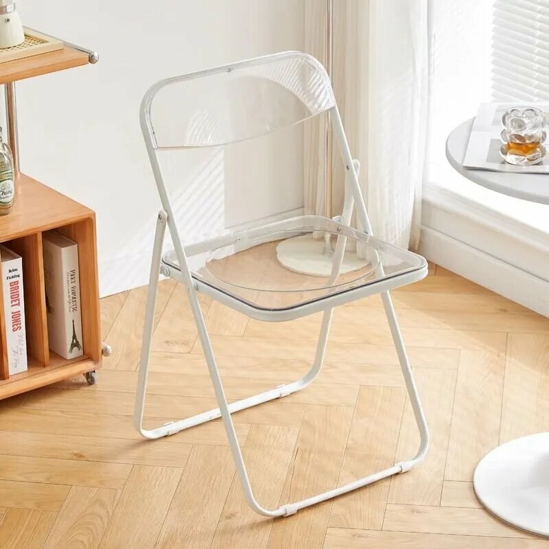 Прозрачный складной стул, модный стул для фотографий, стул для макияжа в магазине одежды