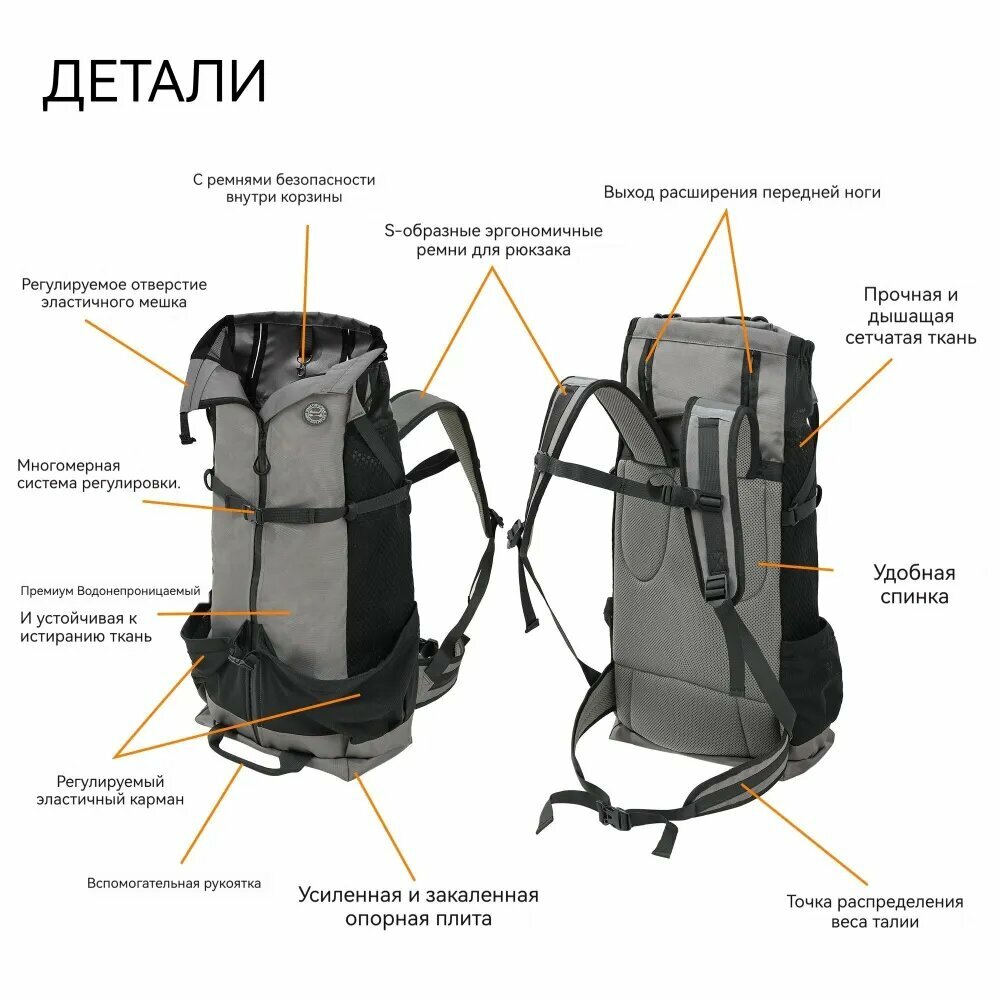 Большой рюкзак-переноска для кошек и собак до 30 кг.