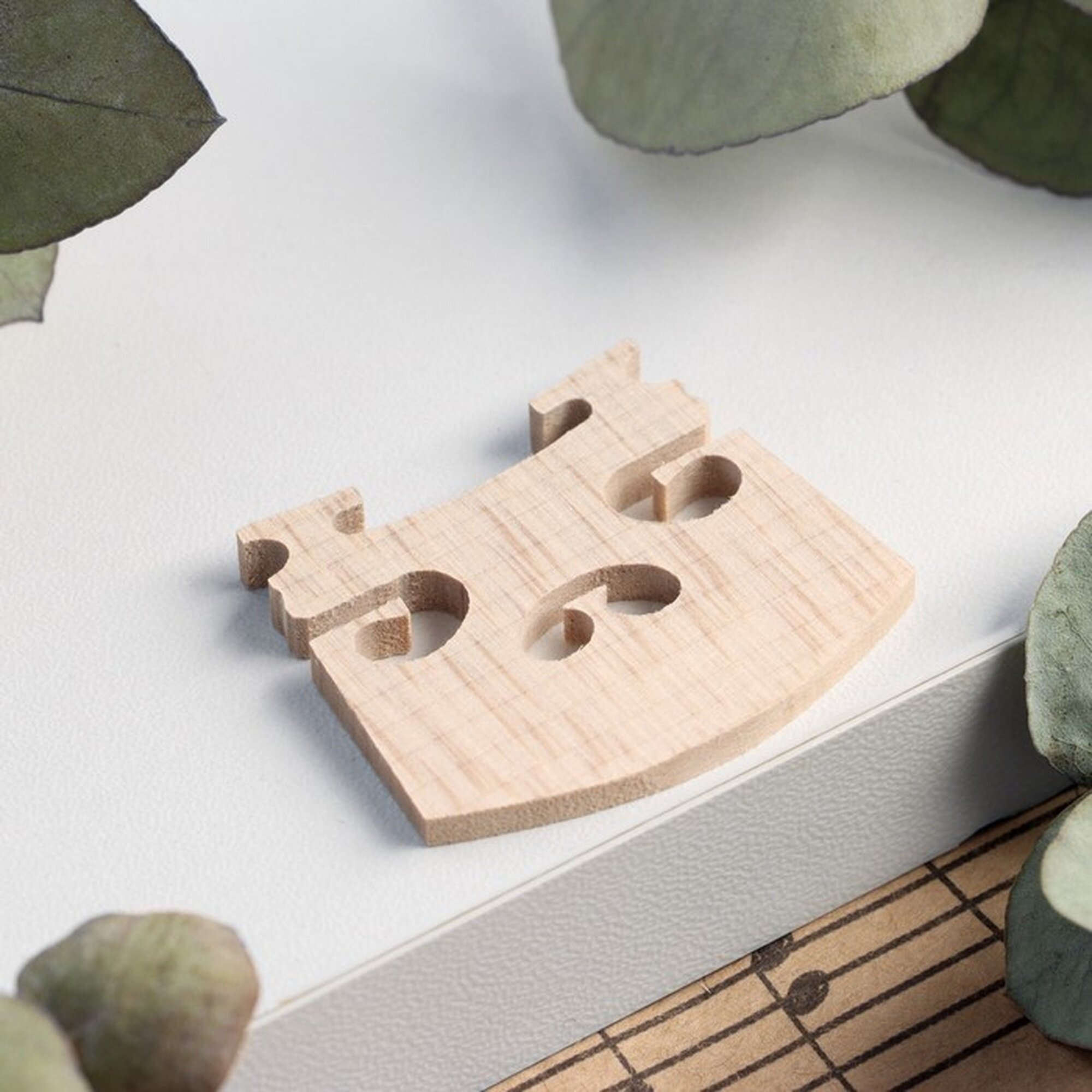 Подставка для струн Music Life, для скрипки, деревянная, бежевая