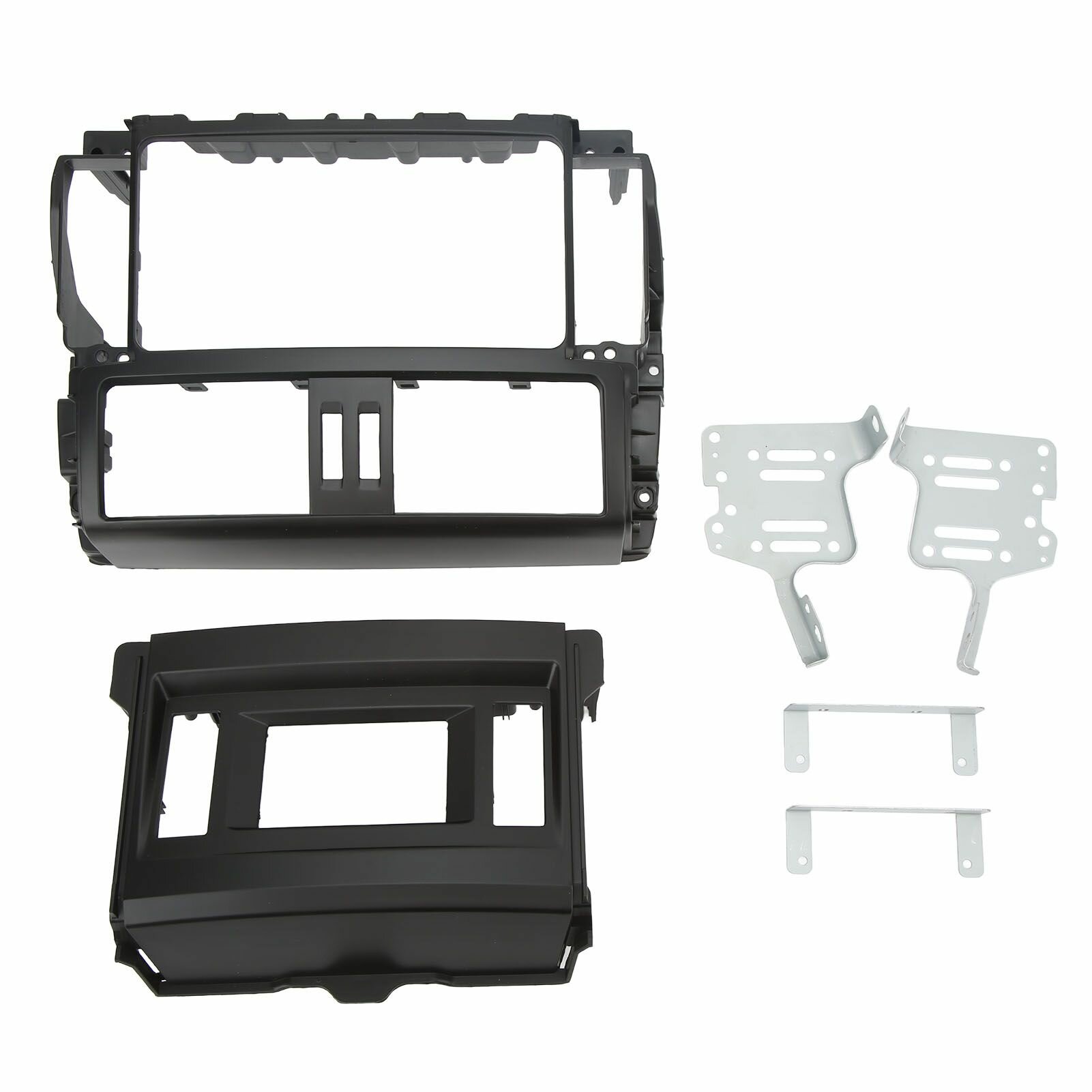Двойная рамка для аудиосистемы черного цвета для Toyota Prado GXL 2010