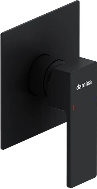 Встраиваемый смеситель для душа и ванны Damixa Gala 537500300 С внутренней частью, латунный, рычажный, настенный, черный, матовый, с керамическим картриджем