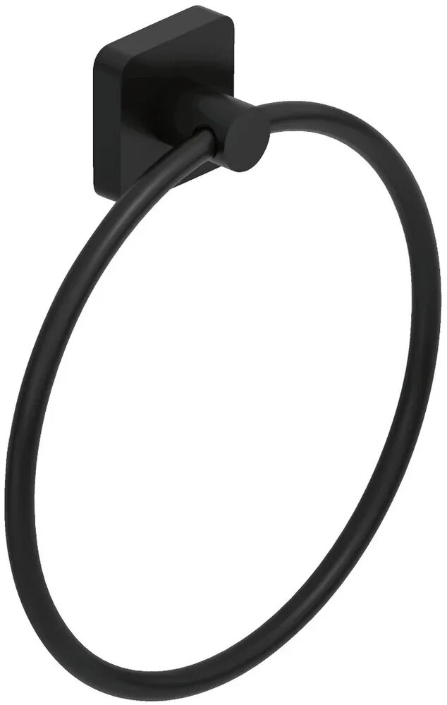 Держатель для полотенец Kludi Vela S 2597839 кольцо, поворотный, черный, матовый, латунный, держатель для полотенец в ванную, круглый