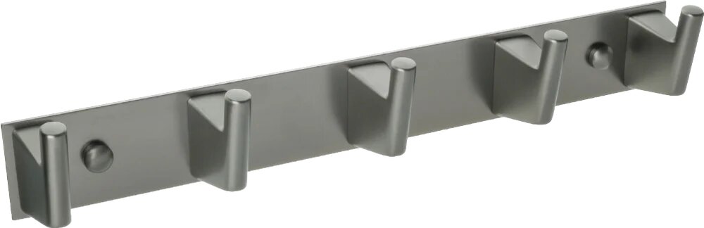 Крючок Fixsen Trend Graphite 98005-5 стальной, 5 крючков, вороненая сталь, вешалка для полотенец в ванную