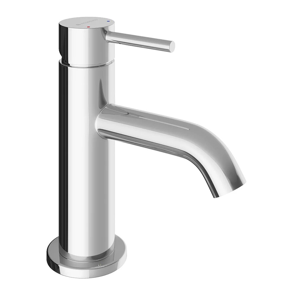 Смеситель для раковины Aqueduto Cano CAN0100 хром, глянцевый, кран для ванной в раковину, из латуни, рычажный, с керамическим картриджем