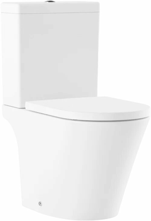 Унитаз-компакт напольный Lavinia Boho Biore 33040010 с микролифтом, фарфоровый, антивсплеск, белый, с нижним подводом, овальный
