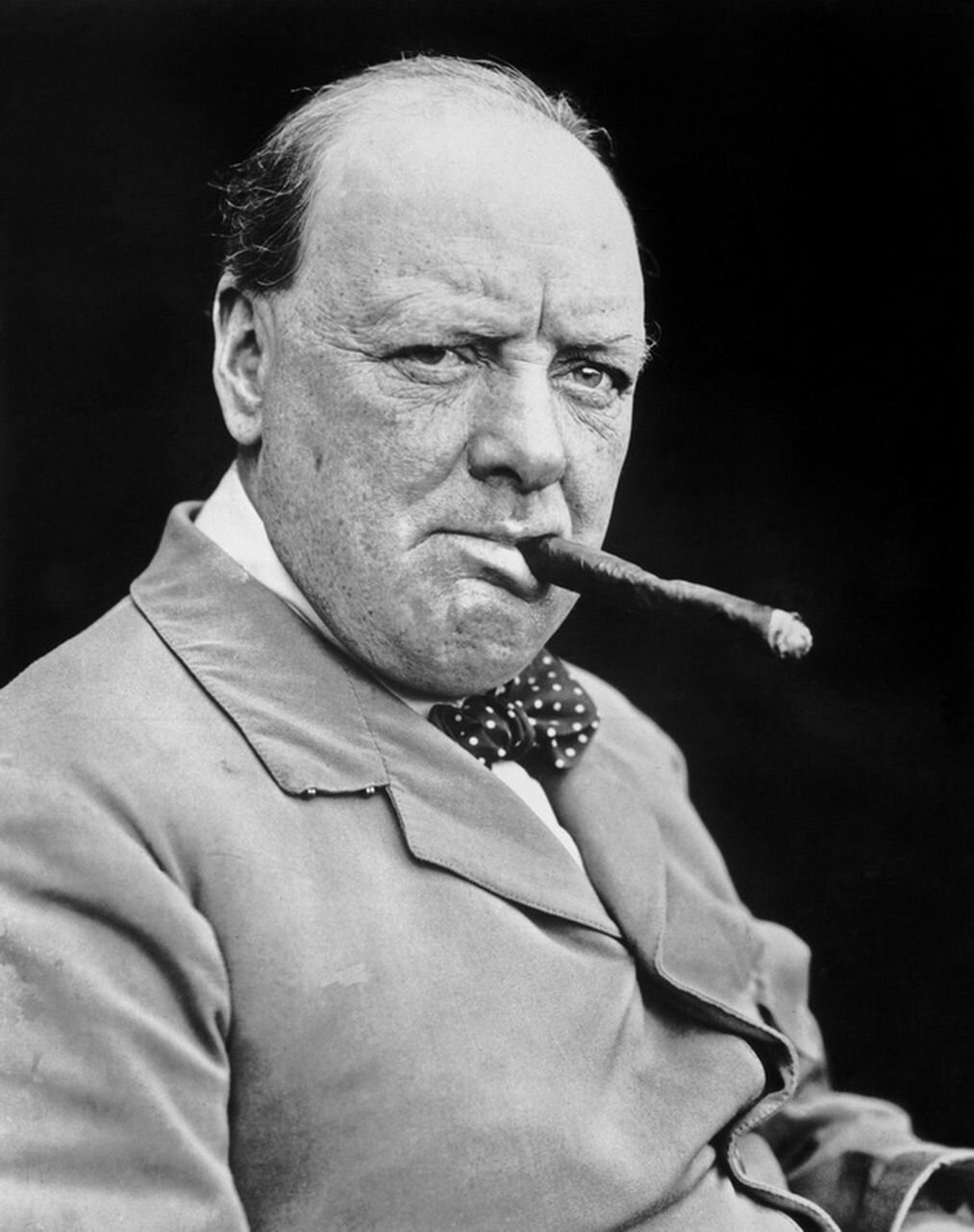 Плакат, постер Уинстона Черчилля на холсте, размер 30х42см